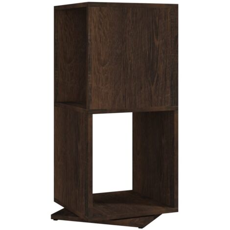 Armoire rotative Chêne fumé 34,5x34,5x75,5 cm bois d'ingénierie