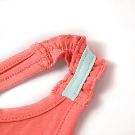 Débardeur enfant imprimé licorne corail 128