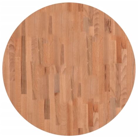 Dessus de table Ø80x4 cm rond bois massif de hêtre