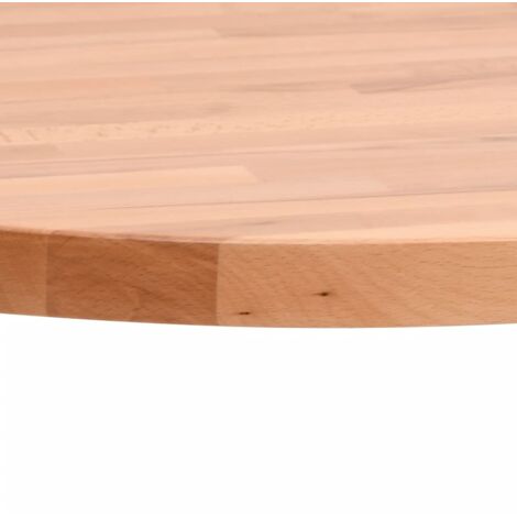 Dessus de table Ø80x4 cm rond bois massif de hêtre