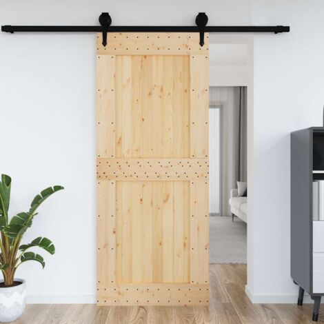 Porte 95x210 cm bois massif de pin