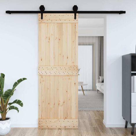 Porte 80x210 cm bois massif de pin