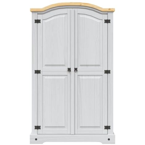 Garde-robe avec 2 portes Gamme Corona pin mexicain Blanc