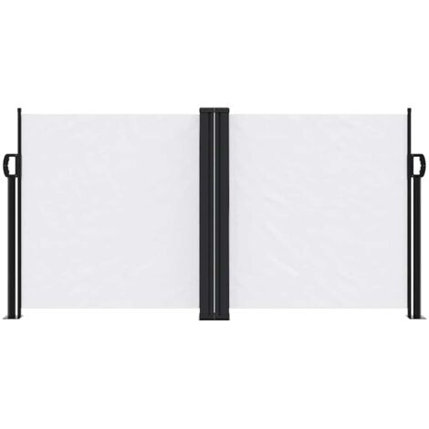 Auvent latéral rétractable blanc 120x600 cm