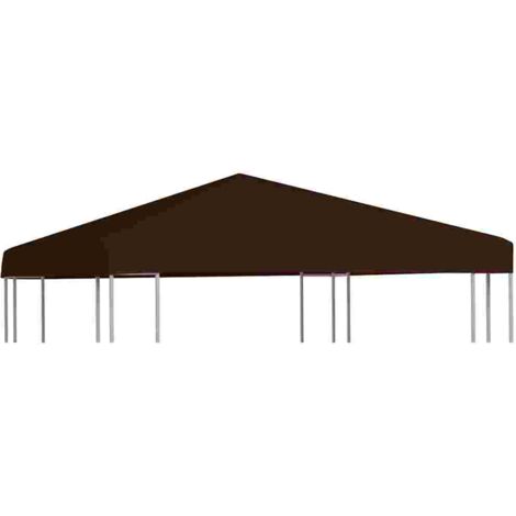 Toile supérieure de gazebo 310 g/m² 3x3 m Marron