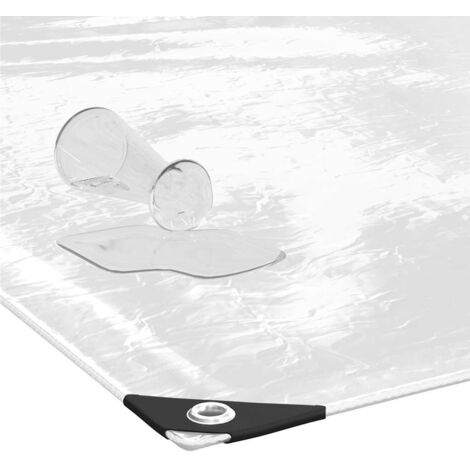 Bâche transparente avec œillets 3 x 4 m PVC
