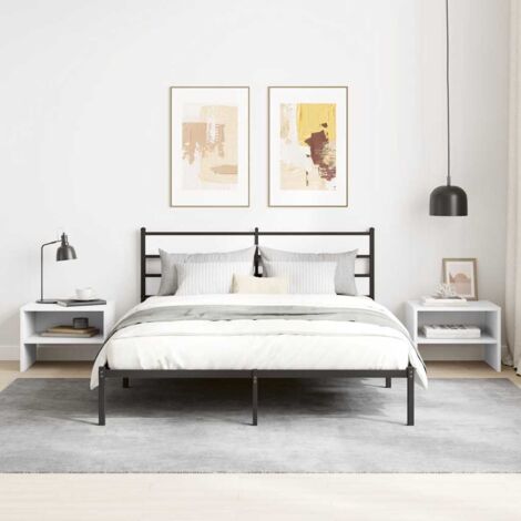 Tables de chevet 2 pcs Blanc 40x30x30 cm Bois d'ingénierie