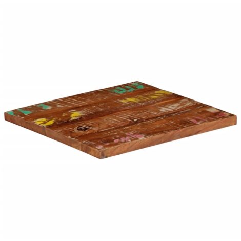 Plateau de table carre en bois recycle 40 cm style industriel chic ...