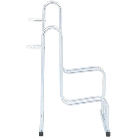 Support de vélo au sol autoportant pour 2 vélos acier galvanisé