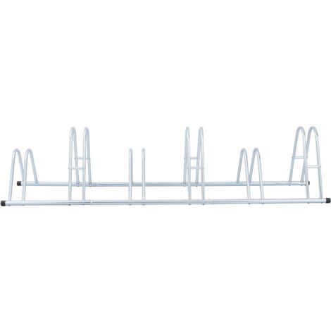 Support de vélo au sol autoportant pour 6 vélos acier galvanisé
