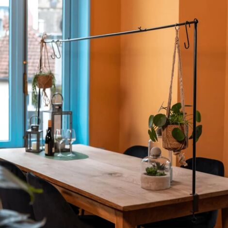 Tige de table décorative avec pince noir