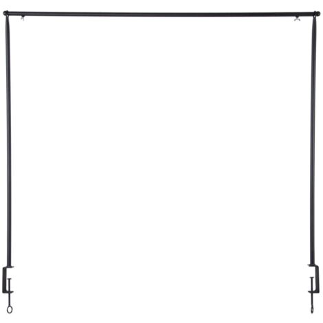 Tige de table décorative avec pince noir