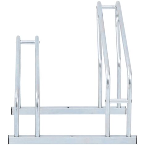 Support de vélo au sol autoportant pour 2 vélos acier galvanisé