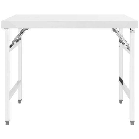 Table de travail pliable de cuisine 100x60x80 cm Inox