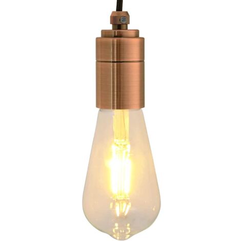 Douilles de lampe 2 pcs bronze rouge E27