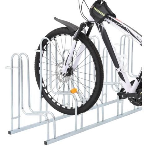 Support de vélo au sol autoportant pour 6 vélos acier galvanisé