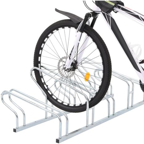 Support de vélo au sol autoportant pour 5 vélos acier galvanisé