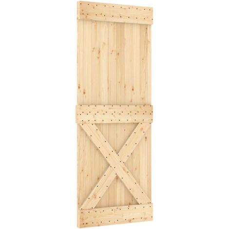 Porte 80x210 cm bois massif de pin