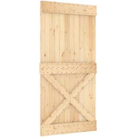 Porte 100x210 cm bois massif de pin