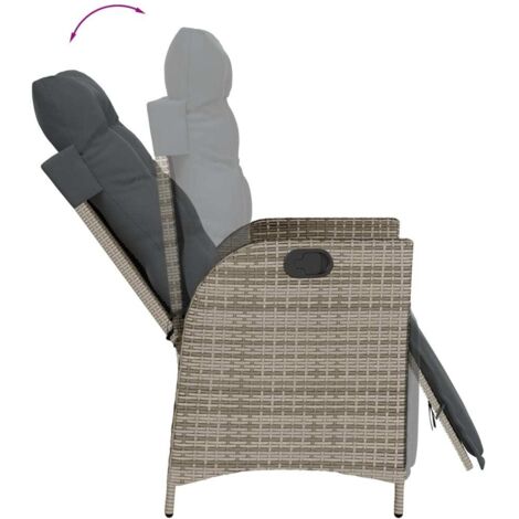 Ensemble repas résine tressée avec coussins d'assise gris confort ...