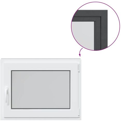 Fenêtre de sous-sol« RISOR » 80 x 60 cm oscillo-battante DIN droite ...