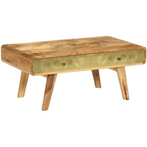 Table basse Bois de manguier massif 90x50x40 cm