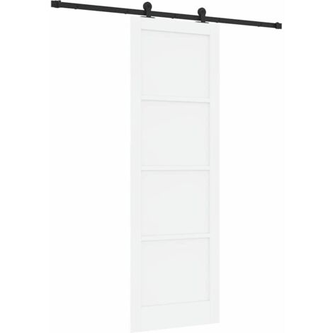 Jeu de Portes Coulissantes Blanc et noir 78 x 232 cm