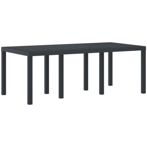 Table De Anthracite 200 X 100 X 73 Cm Polyrotin