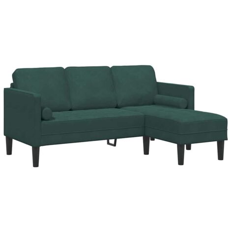 Ensemble de Canapés Vert foncé 173 x 131 x 67 cm Velours