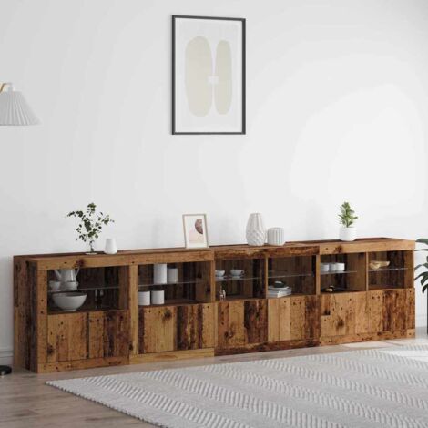 Buffet Bois ancien 283 x 37 x 67 cm Bois d'ingénierie
