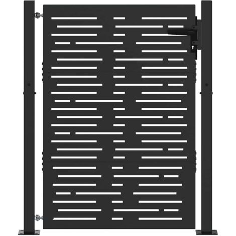 Porte de , Portail de 105x75 cm Design Carré en Acier Corten