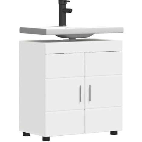 Armoire de lavabo de salle de bain TULUM Blanc 60 x 34 x 63 cm