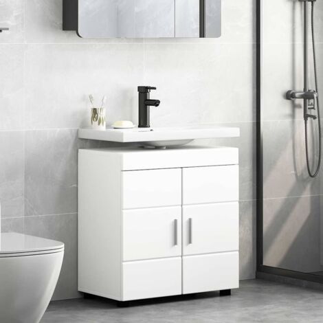 Armoire de lavabo de salle de bain TULUM Blanc 60 x 34 x 63 cm