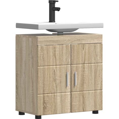 Armoire de lavabo de salle de bain TULUM Chêne