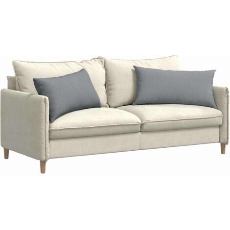 Coussins de canapé 2 pcs Gris clair 80 x 40 cm tissu