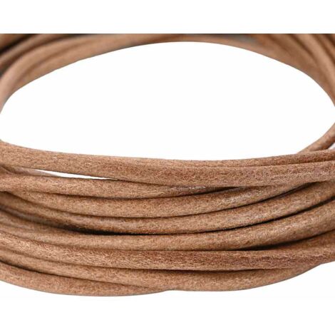 Corde en Cuir Marron Ø4 mm x 50 m Cuir