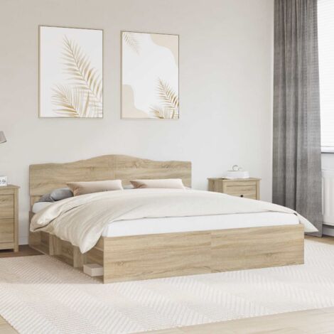 Lit double 180x200 pin massif structure de lit adulte pour sommier ...