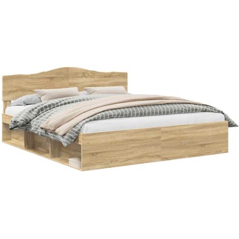 Lit double 180x200 pin massif structure de lit adulte pour sommier ...