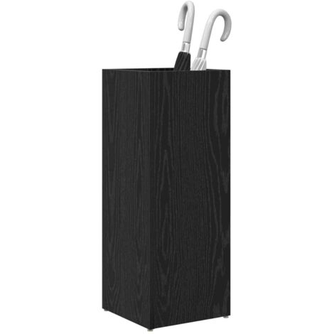 Porte-parapluie Chêne noir 25 x 24,5 x 64 cm Bois d'ingénierie