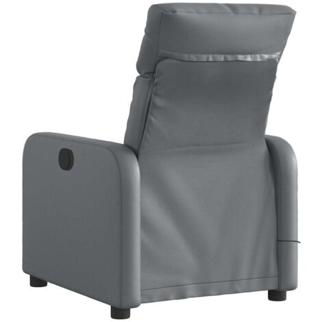 Siege de massage electrique et inclinable en similicuir gris salon ...
