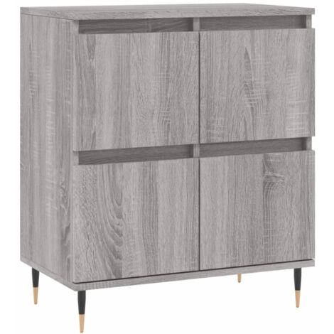 Enfilade de salon grise buffets 3 pcs bois composite design moderne ...