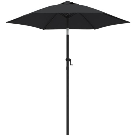 Parasol noir 200 x 211 cm aluminium