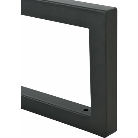 Lot de 2 supports muraux diy en acier 45 x 20 cm noir mat