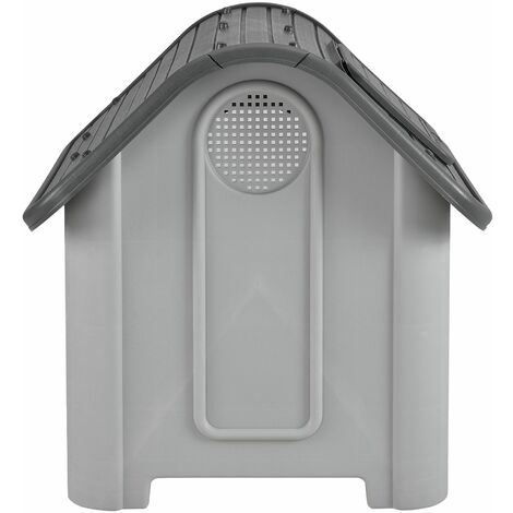 Niche PVC avec trou d'aération gris et noir 87 x 72 x 75,5 cm