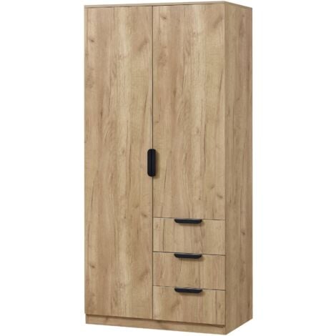 Armoire de chambre garde-robe moderne meuble de rangement intemporel 1 ...