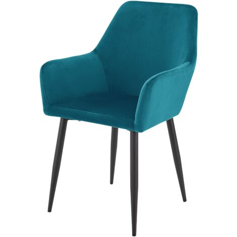 Lot de 2 chaises de salle à manger 86 x 57 x 56 cm bleu turquoise