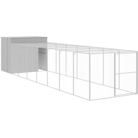 Niche pour chien avec cour clair 214 x 865 x 181 cm gris