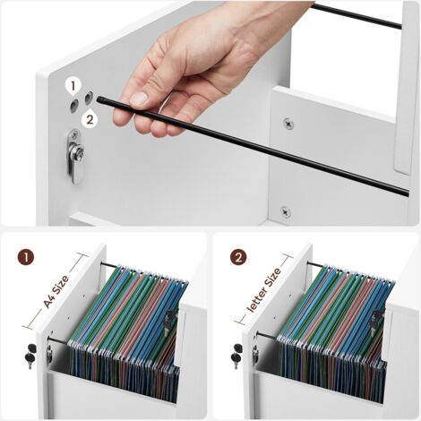 Caisson de bureau caisson de rangement classeur armoires basses 2 ...