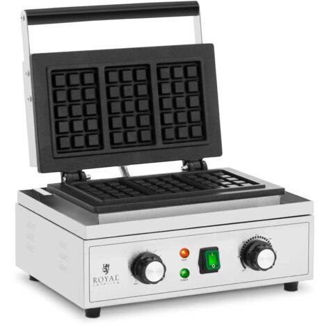 Appareil à gaufre gaufriers 3 gaufres belges 1500 watts 50 300 °c ...