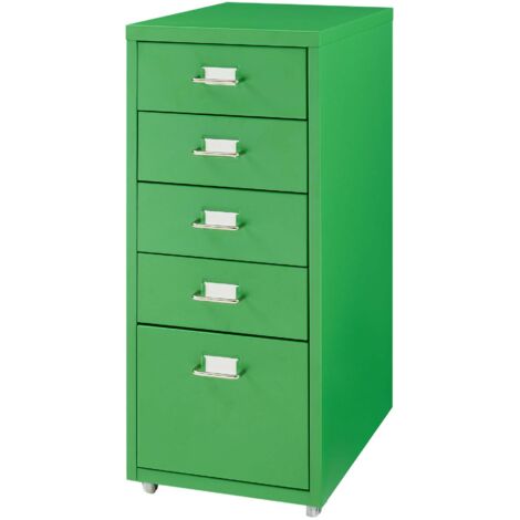 Caisson de bureau armoire meuble de rangement à roulettes avec 5 ...